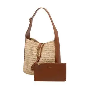 Saint Laurent Raffia Small Le 5 A 7 Shoulder Bag