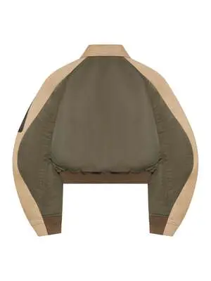 Sacai Cotton Chino X Nylon Twill Cropped Blouson - Multicolor