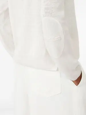 Max Mara Linen Crewneck Sweater - Multicolor