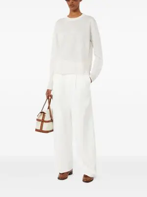 Max Mara Linen Crewneck Sweater - Multicolor