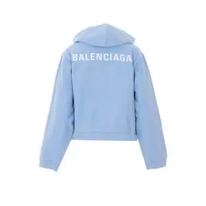 Balenciaga Zipped Hoodie - Blue