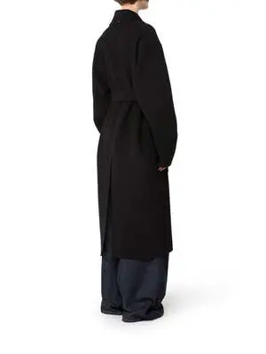Sportmax Wool Robe Coat - Black