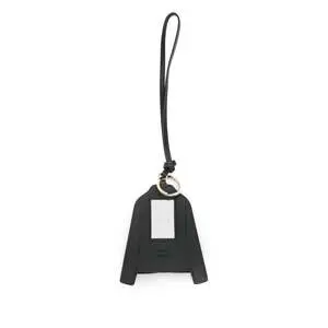 Miu Miu Leather Keychain With Mirror - Brown