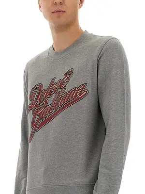 Dolce & Gabbana Jersey With Embroidery - Gray