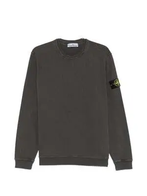 Stone Island Cotton Crewneck Sweatshirt With Detachable Logo Patch - Multicolor