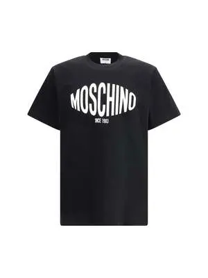 Moschino Logo Printed T-shirt - Black