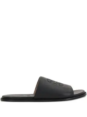 Loewe Anagram Leather Slides - Multicolor