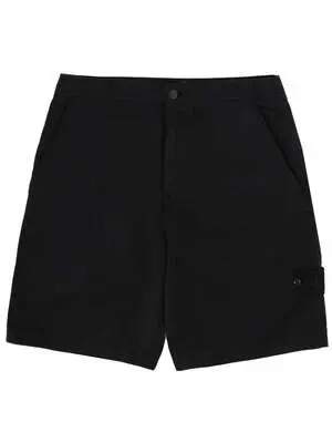 Stone Island Cotton Cargo Shorts With Logo Patch