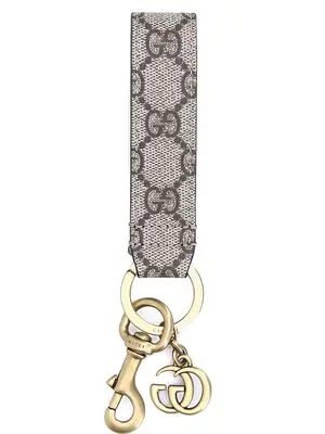 Gucci Ophidia Gg Monogram Key Ring With Gold Tone Hardware - Multicolor