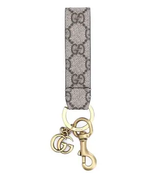 Gucci Ophidia Gg Monogram Key Ring With Gold Tone Hardware - Multicolor