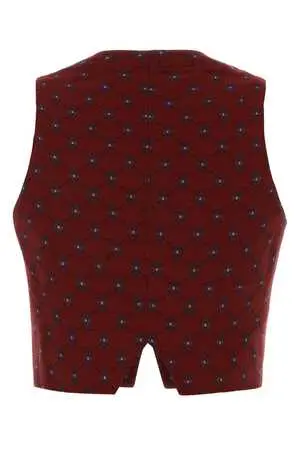 Etro Embroidered Wool Blend Vest