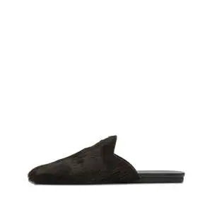 Prada Calf-hair Slip-on Slippers - Brown