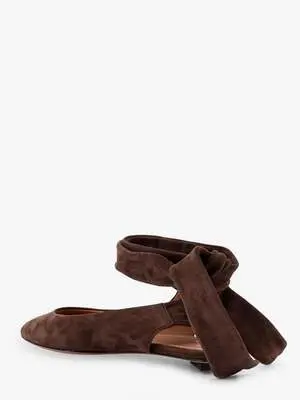 Attico Cloe Suede Ballerinas - Brown