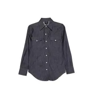 A.p.c. Denim Long Sleeve Shirt - Blue