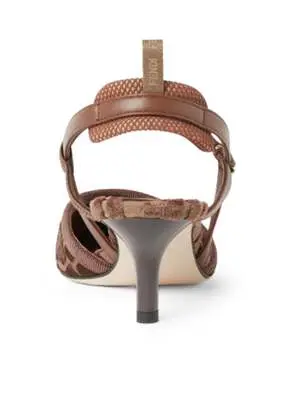 Fendi Colibrì Lite Slingback In Velvet Ff - Multicolor