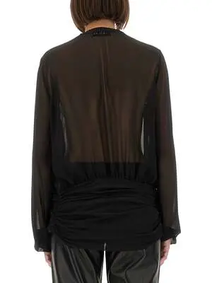 Attico Embroidered Georgette Blouse