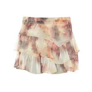 Isabel Marant Étoile Isabel Marant Etoile Jocadia Asymmetrical Ruffled Shorts Multicolor