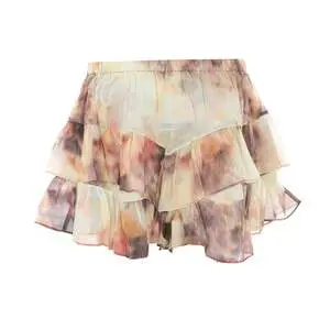 Isabel Marant Étoile Jocadia Asymmetrical Ruffled Shorts - Multicolor