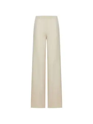 Max Mara Linen And Silk Blend Wide Leg Trousers - Multicolor