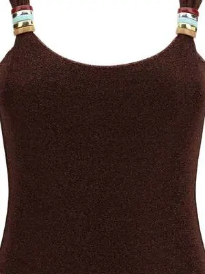 Oseree Lumière Multi Ring Maillot One-piece Swimsuit - Brown
