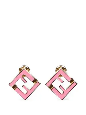 Fendi Ff Motif Stud Earrings - Multicolor