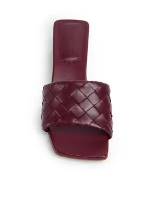 Bottega Veneta Mule Parco Braided Kitten Heel Lambskin - Multicolor