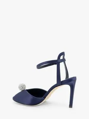 JIMMY CHOO Sacora Embellished Satin Sandals - Multicolor