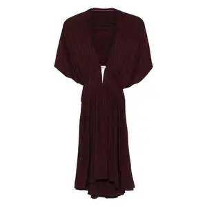 Alaïa Viscose Elastane V-neck Dress