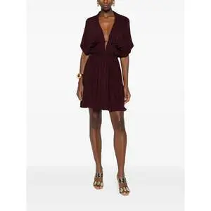 Alaïa Viscose Elastane V-neck Dress