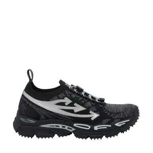 Off-White Be Right Back" Knit Sneakers - Black