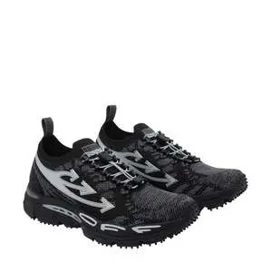 Off-White Be Right Back" Knit Sneakers - Black