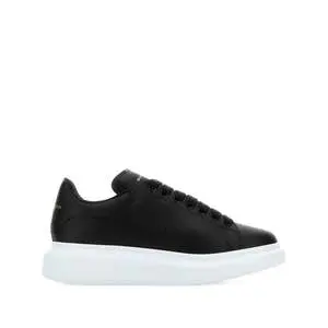 Alexander McQueen Leather Platform Lace-up Sneakers - Black