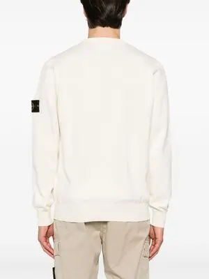 Stone Island Cotton Crewneck Sweater With Logo Patch - Multicolor