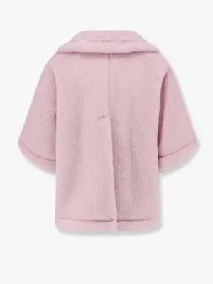 Max Mara Alpaca And Virgin Wool Fur Cape - Multicolor