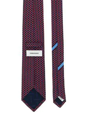FERRAGAMO Gancini Print Neck Tie - Multicolor