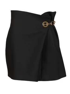 Celine Mohair Wool Shorts With Engraved Curb Detail