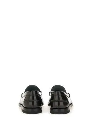 TOD'S Calfskin Leather Loafers - Black