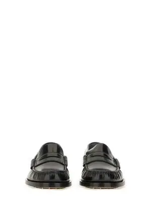 TOD'S Calfskin Leather Loafers - Black