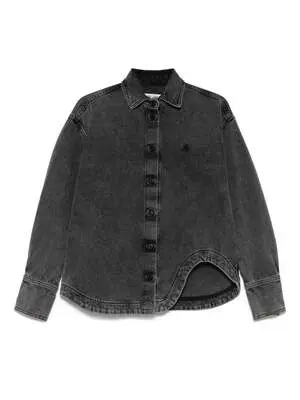 Attico Washed Cotton Denim Shirt Jacket