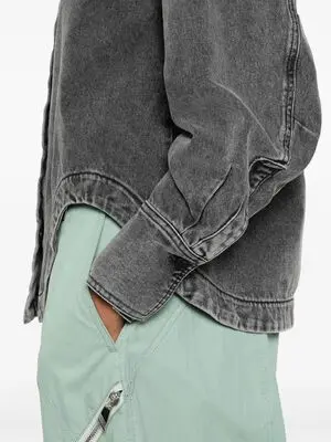 Attico Washed Cotton Denim Shirt Jacket