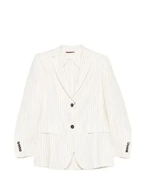 Max Mara Linen Single-breasted Jacket - Multicolor