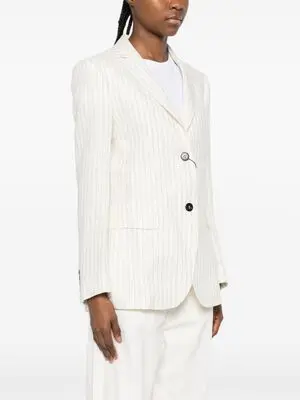 Max Mara Linen Single-breasted Jacket - Multicolor