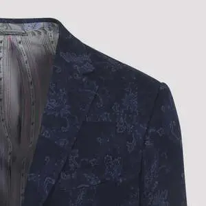 Etro Roma Jersey Sport Jacket - Blue