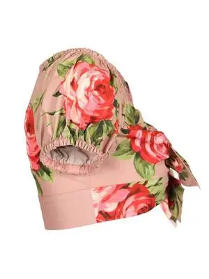 Dolce & Gabbana Rose Bouquet Print Cropped Top