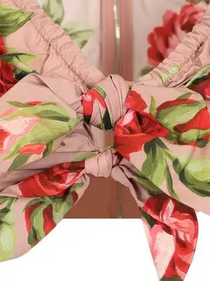 Dolce & Gabbana Rose Bouquet Print Cropped Top