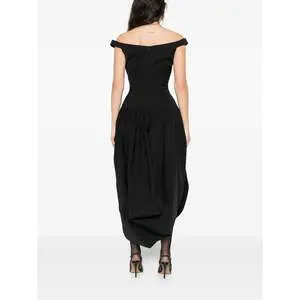 Magda Butrym Square Neck Sleeveless Dress With Pleated Skirt
