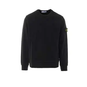 Stone Island Logo Crewneck Sweatshirt - Black