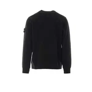 Stone Island Logo Crewneck Sweatshirt - Black
