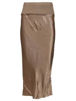 Rick Owens Knee Bias Midi Skirt - Cream
