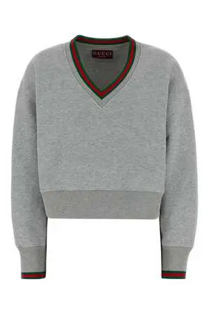 Gucci GUCCI Grey Cotton Blend Sweatshirt Gray